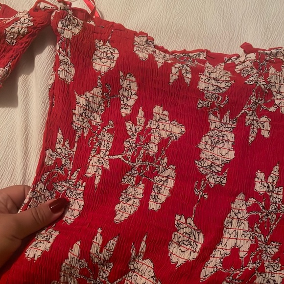 Express | Dresses | Red Off The Shoulder Dress From Express | Poshmark